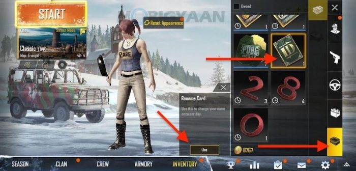 Cara Ganti Nickname Nama dan Penampilan di PUBG Mobile - SPIN
