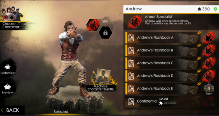 Andrew: Karakter Free Fire (FF) Gratis yang OP Abis! | SPIN Esports