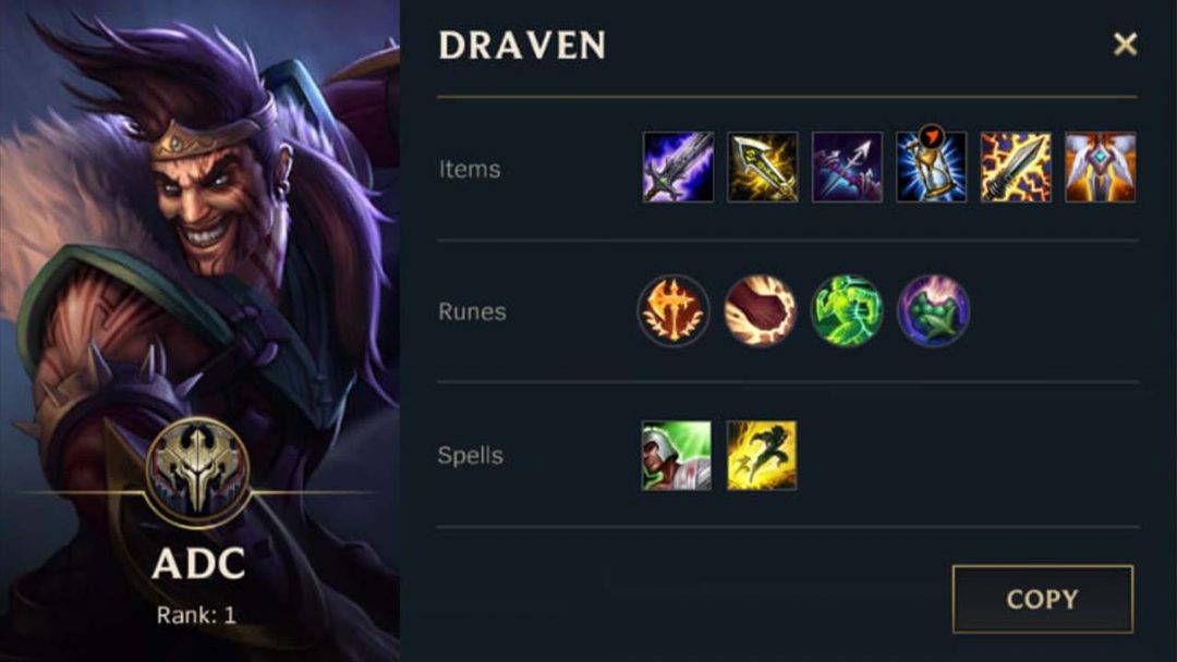 Build Item dan Runes Draven Terbaik di LOL Wild Rift 2020 | SPIN