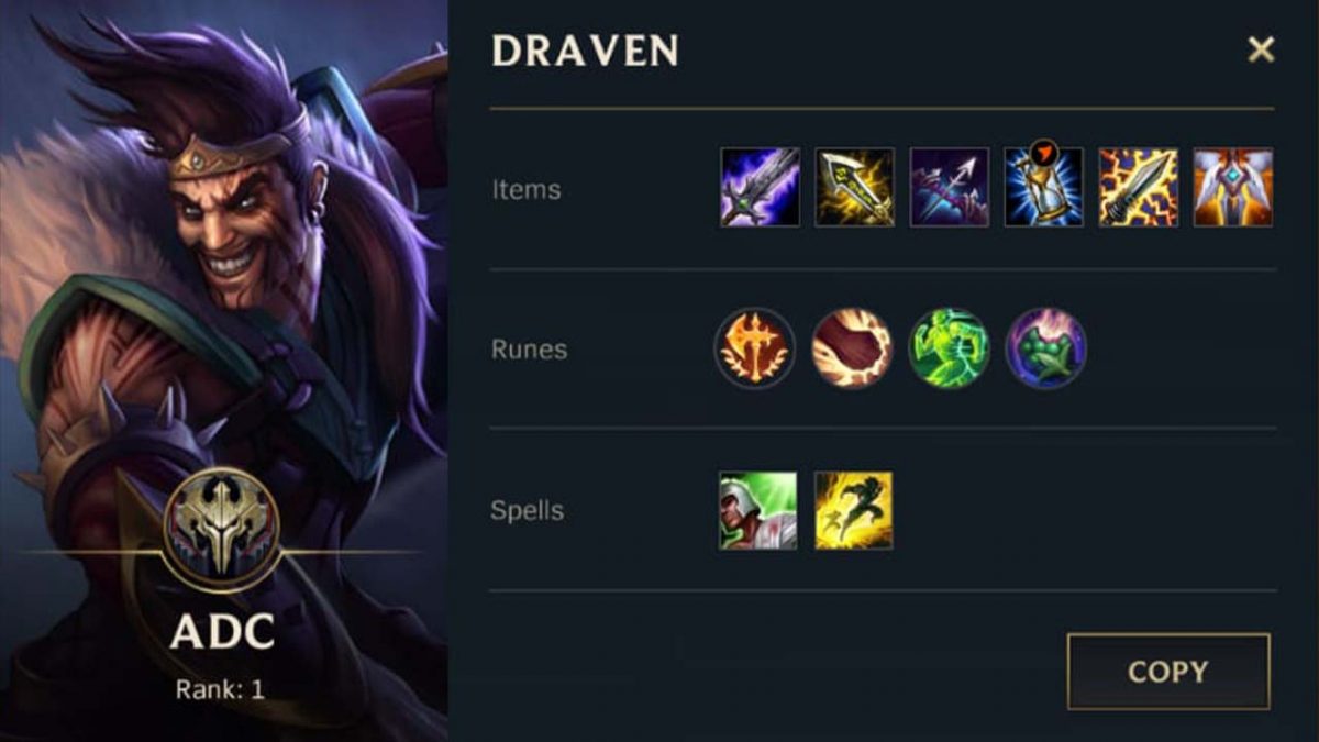 Build Item dan Runes Draven Terbaik di LOL Wild Rift 2020 | SPIN