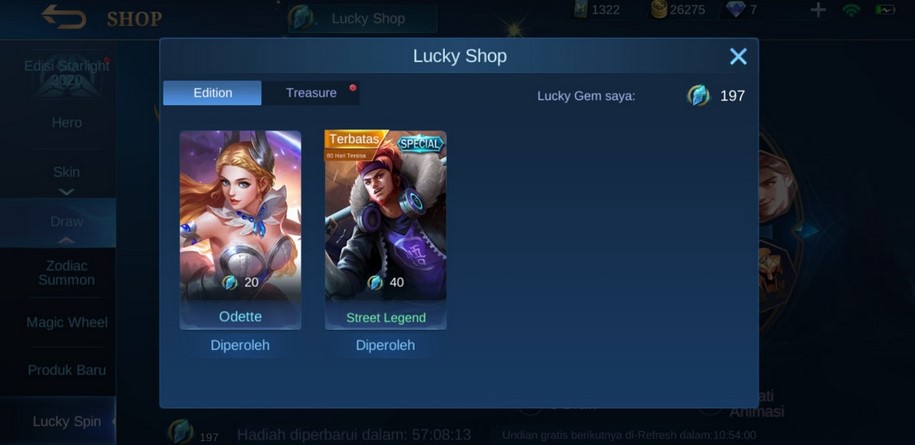 Bukan Sun atau Odette, Inilah Skin Spesial Baru di Lucky Shop Mobile ...