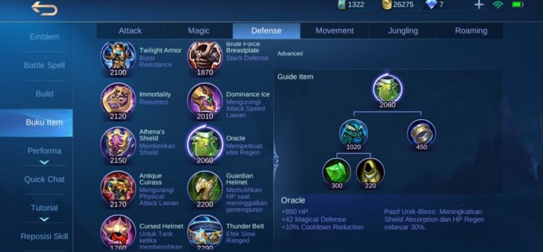 Fungsi & Hero Yang Cocok Menggunakan Item Oracle Mobile Legends (ML ...