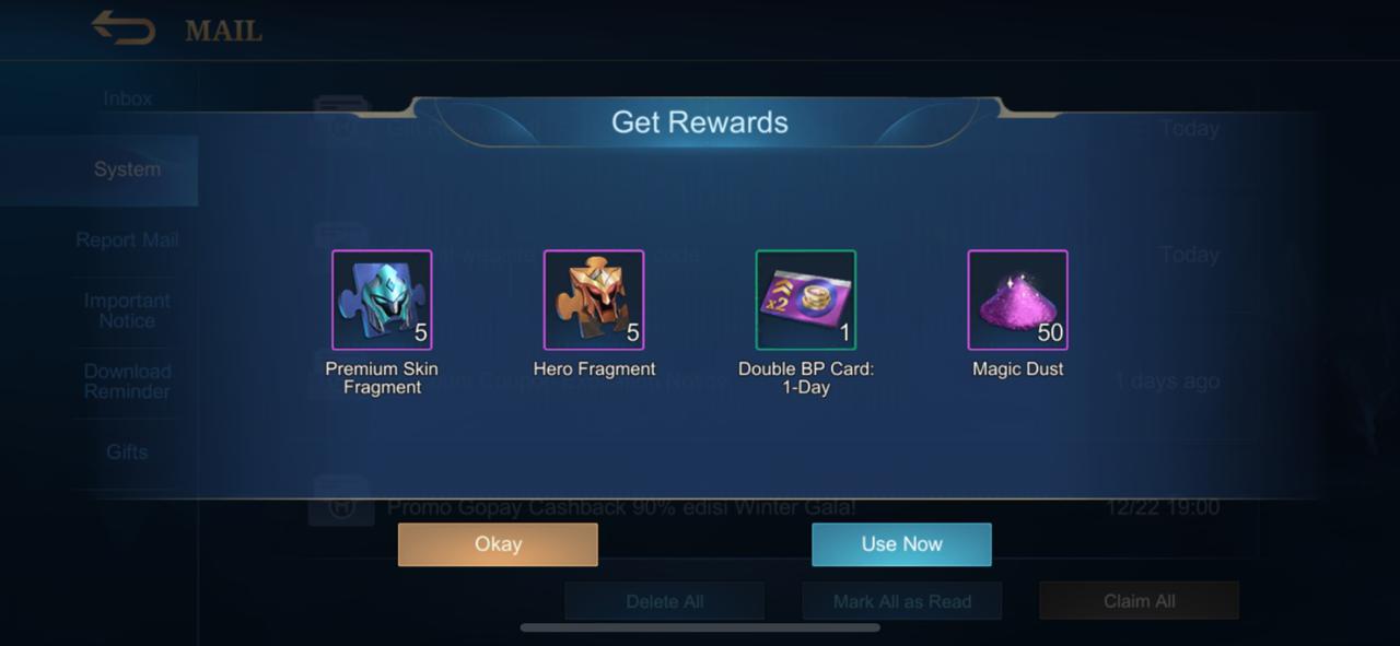 Kode Redeem Mobile Legends (ML) Terbaru 24 Desember 2020!
