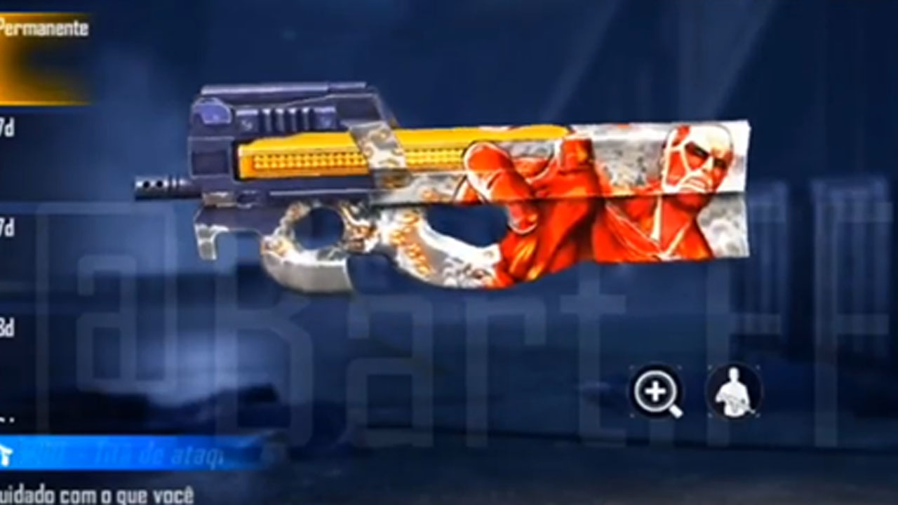 Inilah Bocoran Gun Skin FF Terbaru P90 - Attack on Titan! | SPIN Esports