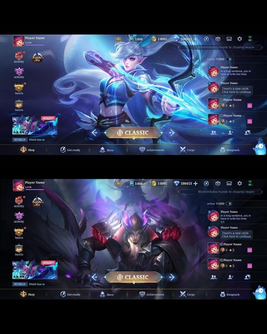 Survey Desain Interface (Homepage) Baru Mobile Legends, Pilih Yang Mana?