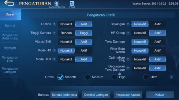 Cara Melihat ID, Server dan Waktu Server Mobile Legends (ML)