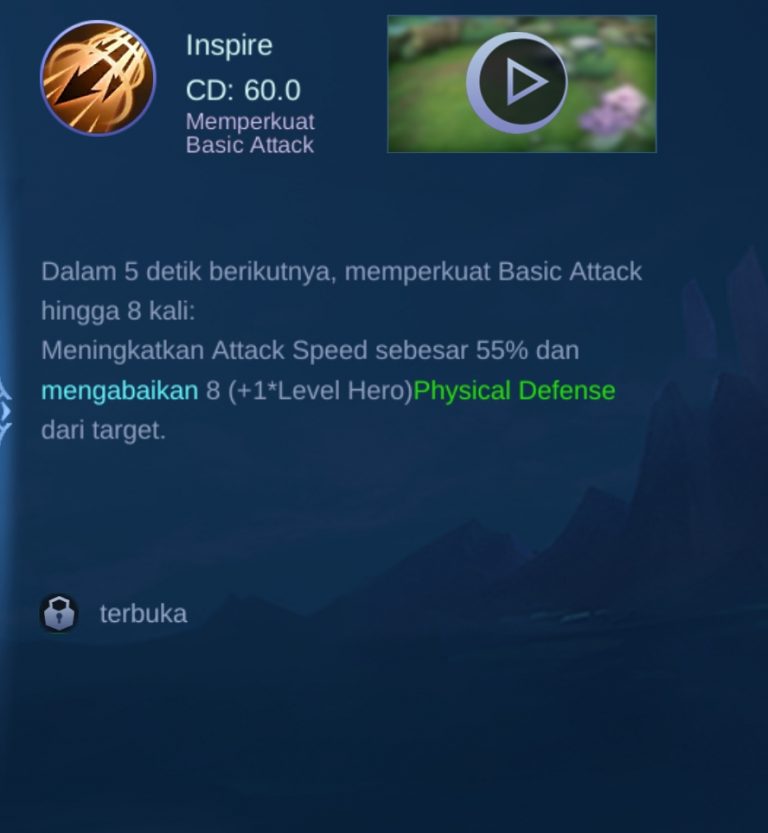 Hanya 1 Hero Yang Masih Cocok Gunakan Spell Inspire Mobile Legends