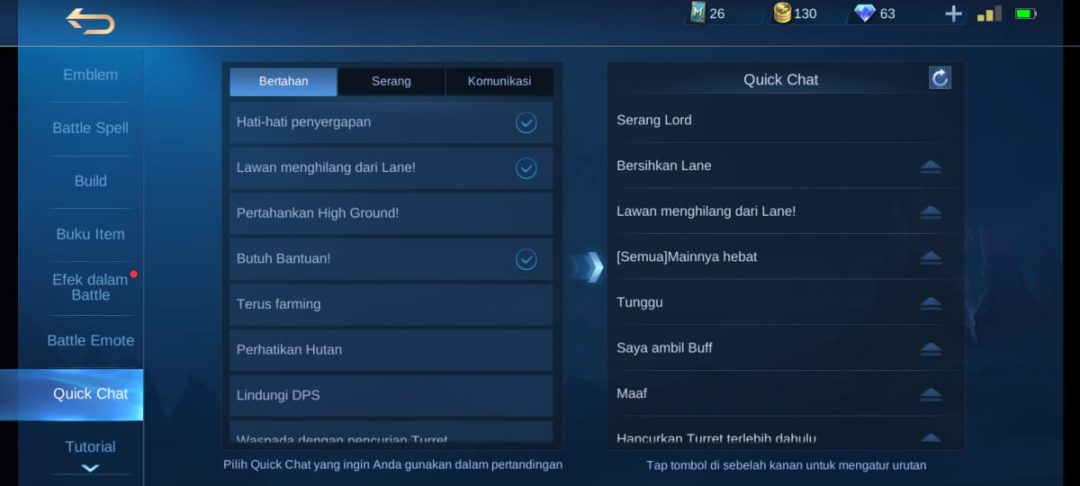 Deretan Tombol Quick Chat Yang Wajib Kamu Gunakan di MLBB! | SPIN