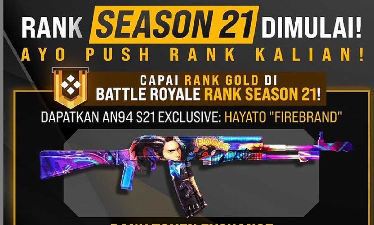 AN94 Hayato Firebrand Hadir Untuk Hadiah Rank Season 21 Free Fire (FF ...