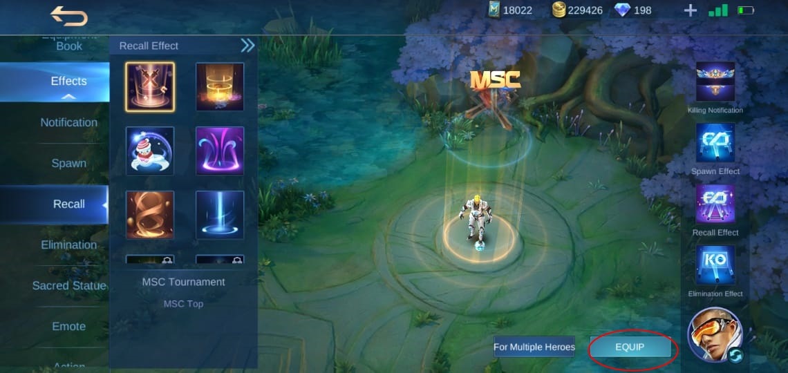 Cara Gunakan Emote, Recall, Efek Kill Mobile Legends (ML) Untuk Semua Hero
