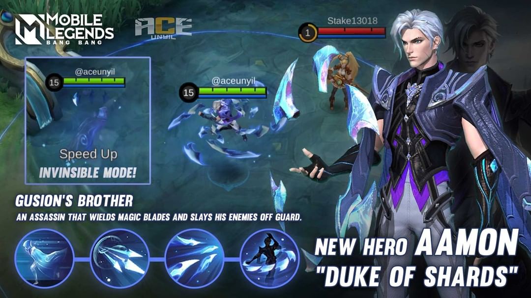 Keren, Inilah Bocoran Gameplay Hero Baru Aamon MLBB, Saudara Gusion!