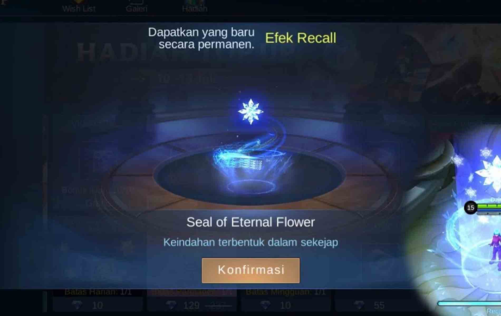 Trik Murah Gacha Recall Seal of Eternal Flower MLBB 2021