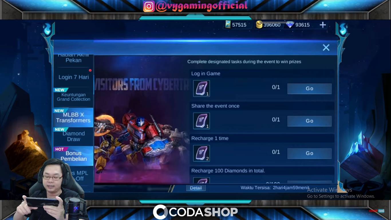Bocoran Event Transformers Mobile Legends, Bisa Draw Gratis! | SPIN