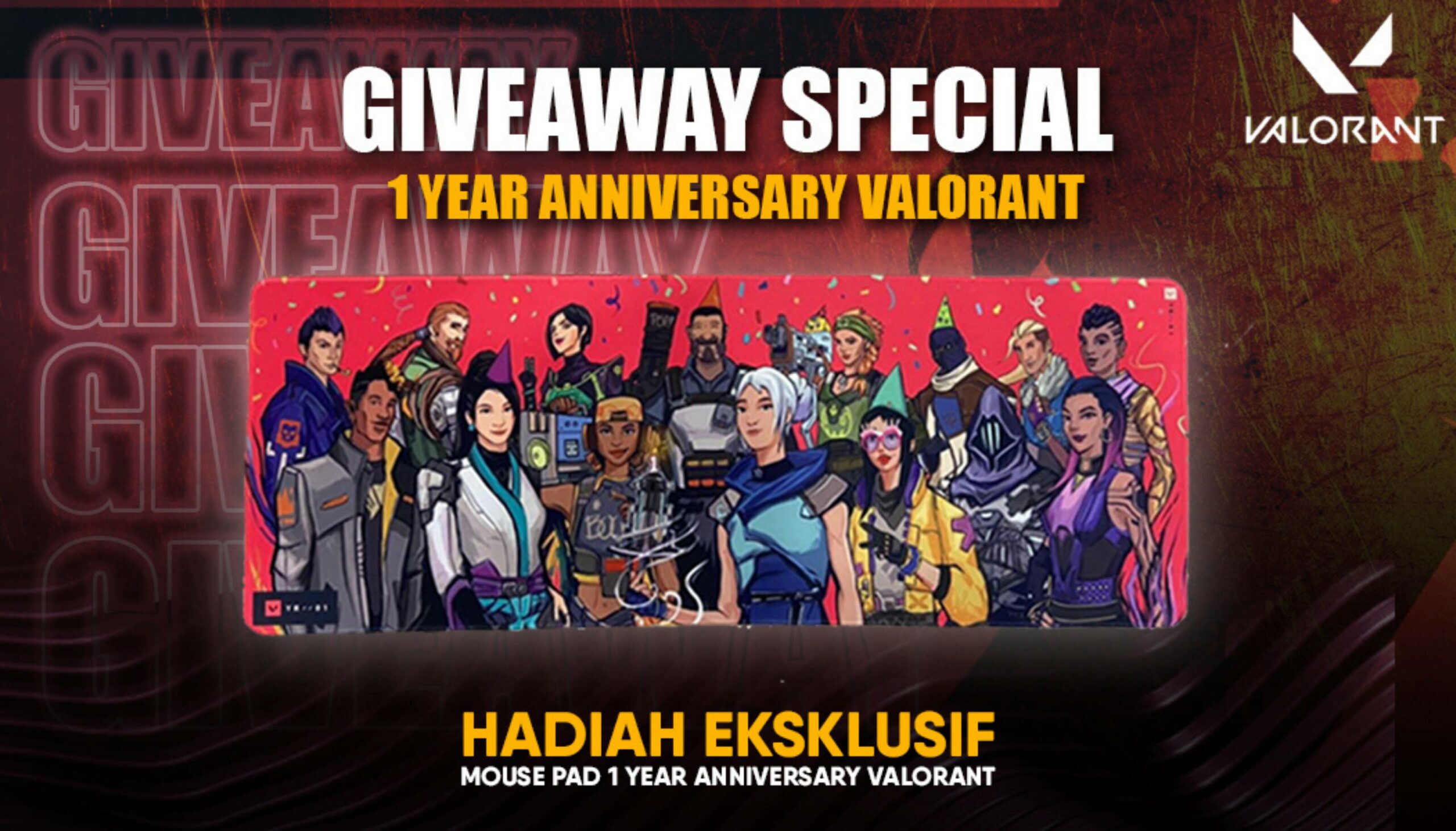 Giveaway Valorant 1 Year Anniversary | SPIN Esports