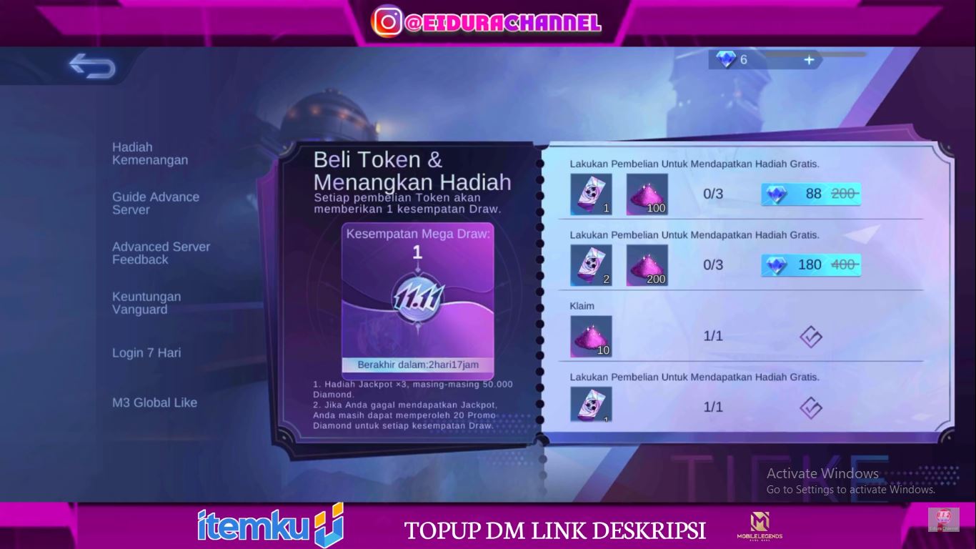 Bocoran Event Double 11 Mobile Legends, Ada Skin Baru Hayabusa?