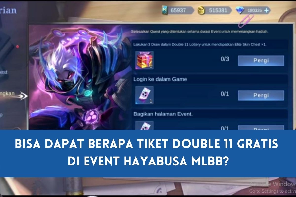 Bisa Dapat Berapa Tiket Double 11 Gratis di Event Hayabusa MLBB?