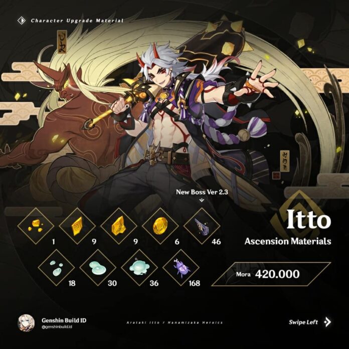 Persiapkan 6 Material Ini Sebelum Arataki Itto Hadir di Genshin Impact!