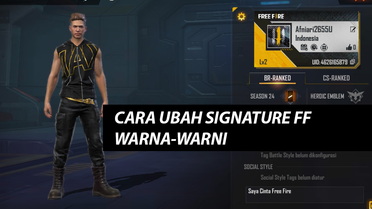 Begini Cara Ubah Signature FF Warna-Warni Keren Terbaru! | SPIN