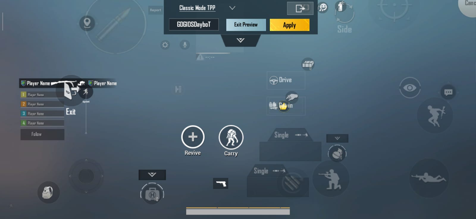 Rekomendasi Setting Sensitivitas & Layout PUBGM Versi GD GIDS DayboT