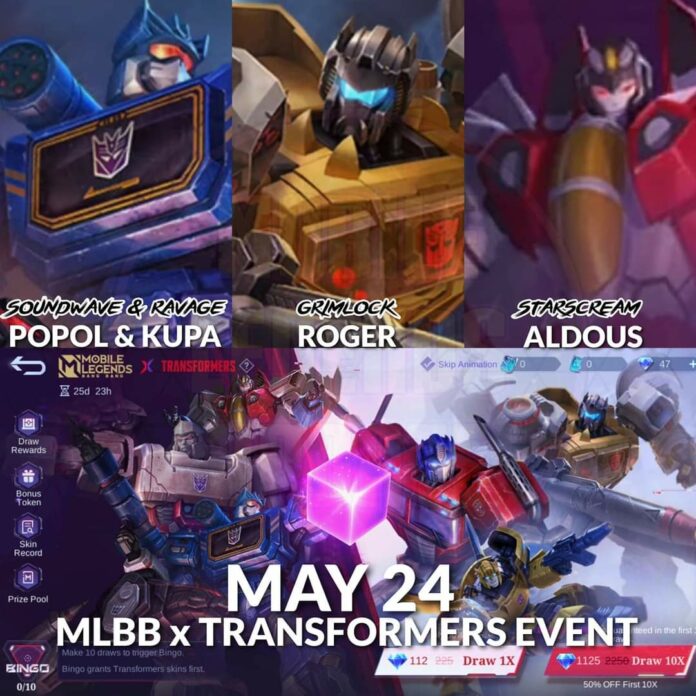 Bocoran Tanggal MLBB x Transformers Jilid 2, Ada Skin Baru Untuk Hero Ini!