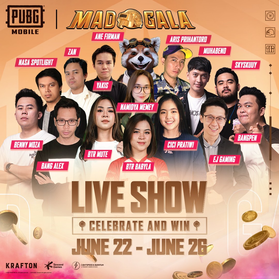 Saksikan Konten Kreator PUBG Mobile di Mad Gala dan Dapatkan Hadiah!
