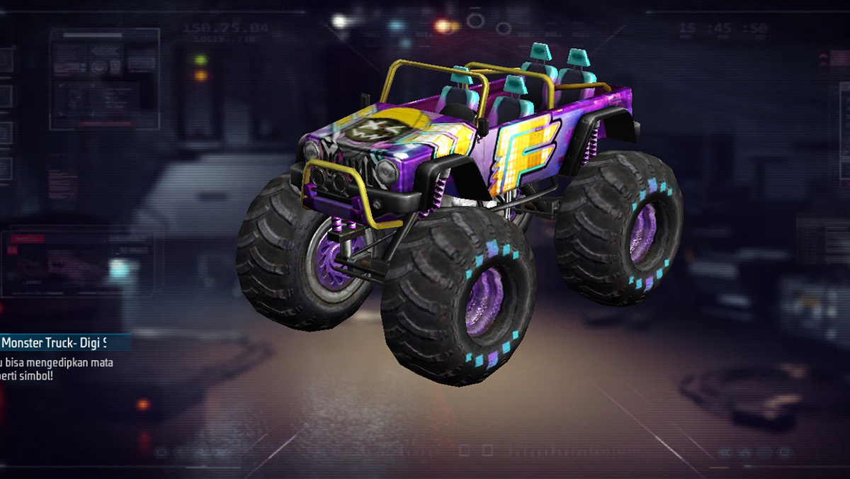 Skin Monster Truck Digi Smiley Edisi Battle in Style FF Gratis di Event ...