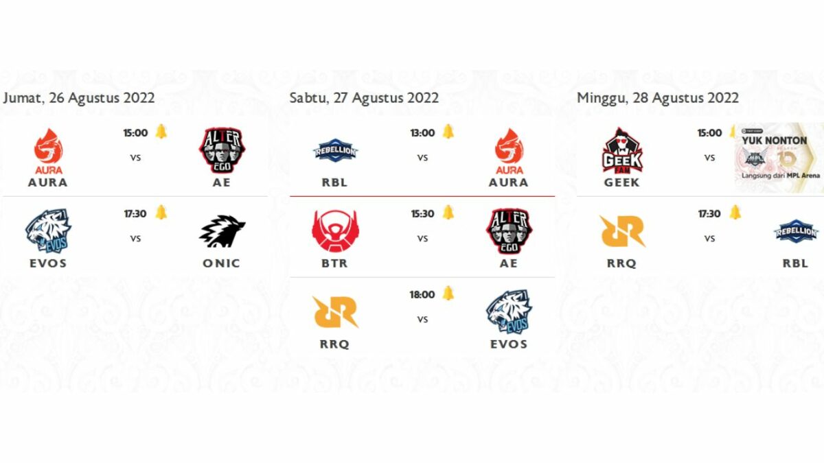 Jadwal Week 3 Day 3 MPL ID Season 10, Reuni Eks Roster ONIC PH! | SPIN