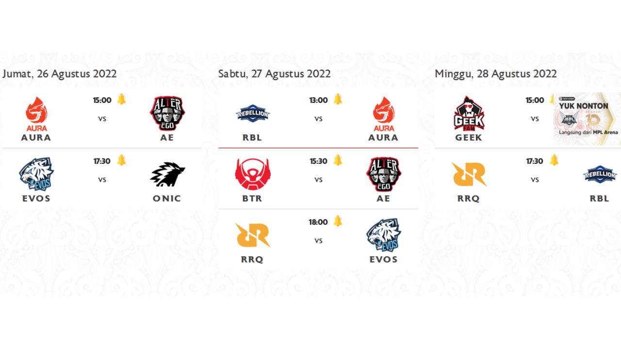 Jadwal Week 3 Day 3 MPL ID Season 10, Reuni Eks Roster ONIC PH! | SPIN