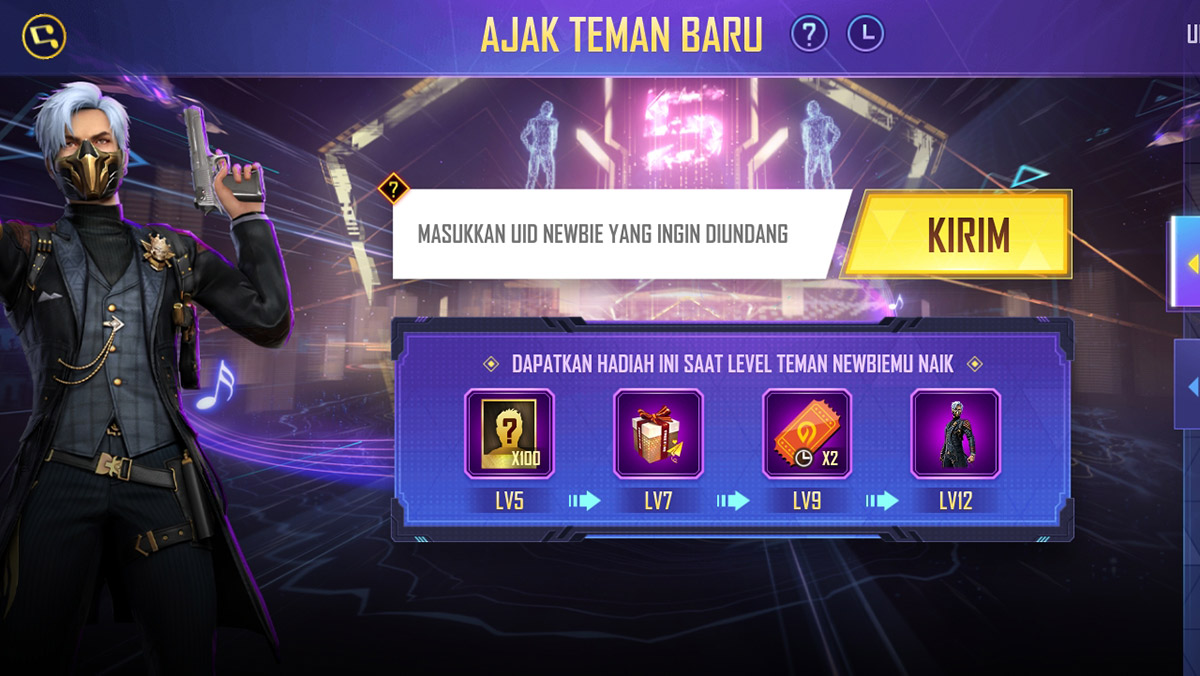 Ajak Teman Baru, Web Event Terbaru Berhadiah Bundle Night Scouter FF ...