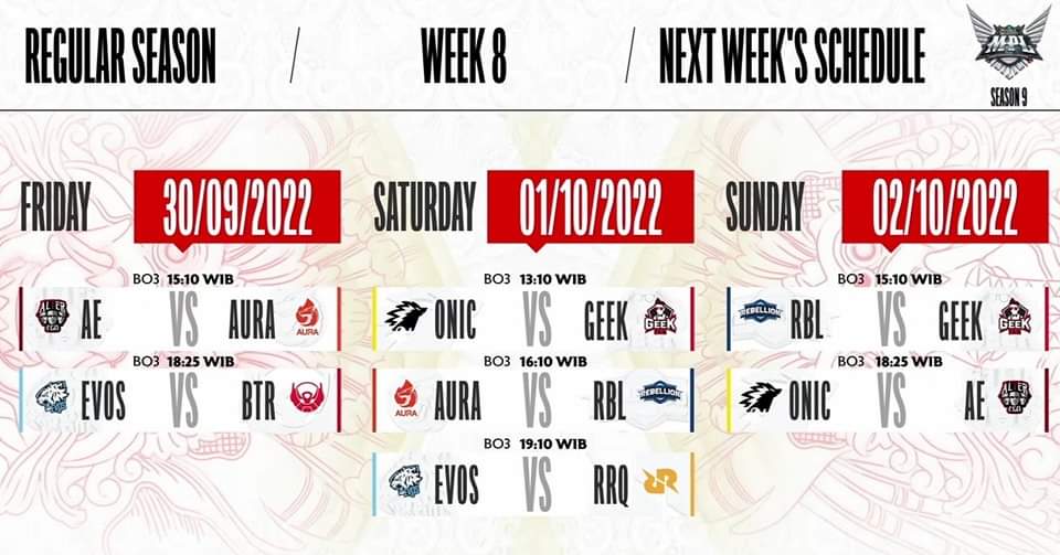 Ada Duel EVOS Legends vs RRQ Hoshi, Ini Jadwal W8 D2 MPL ID S10!