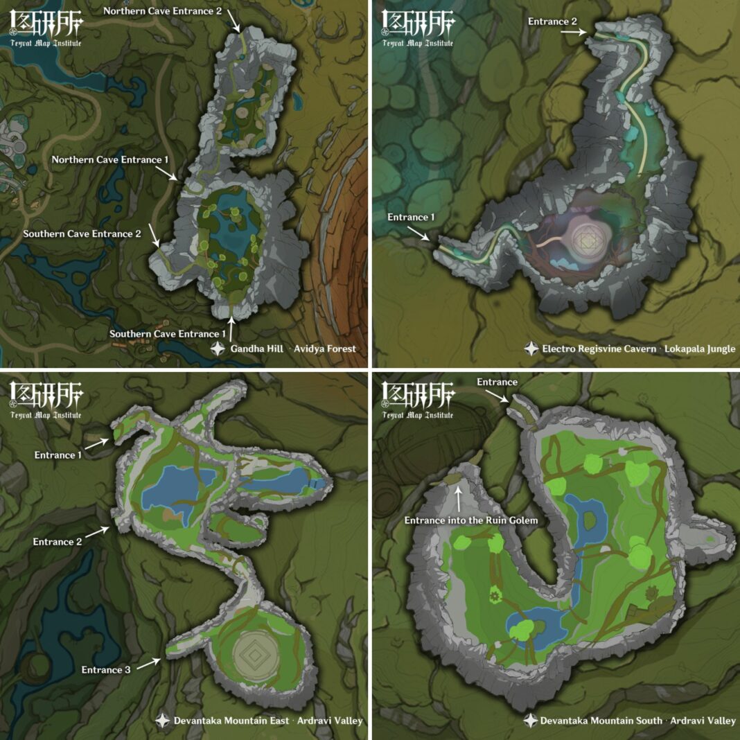 Sumeru Genshin Impact Underground Map 3.0, Demi 100% Explorasi!