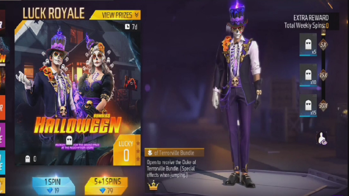 Dapatkan Sepasang Bundle Spesial Event Halloween FF di Luck Royale Terbaru!