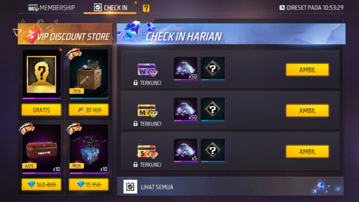 Membership FF Mingguan dan Bulanan Oktober 2022, Banjir Hadiah Menarik!