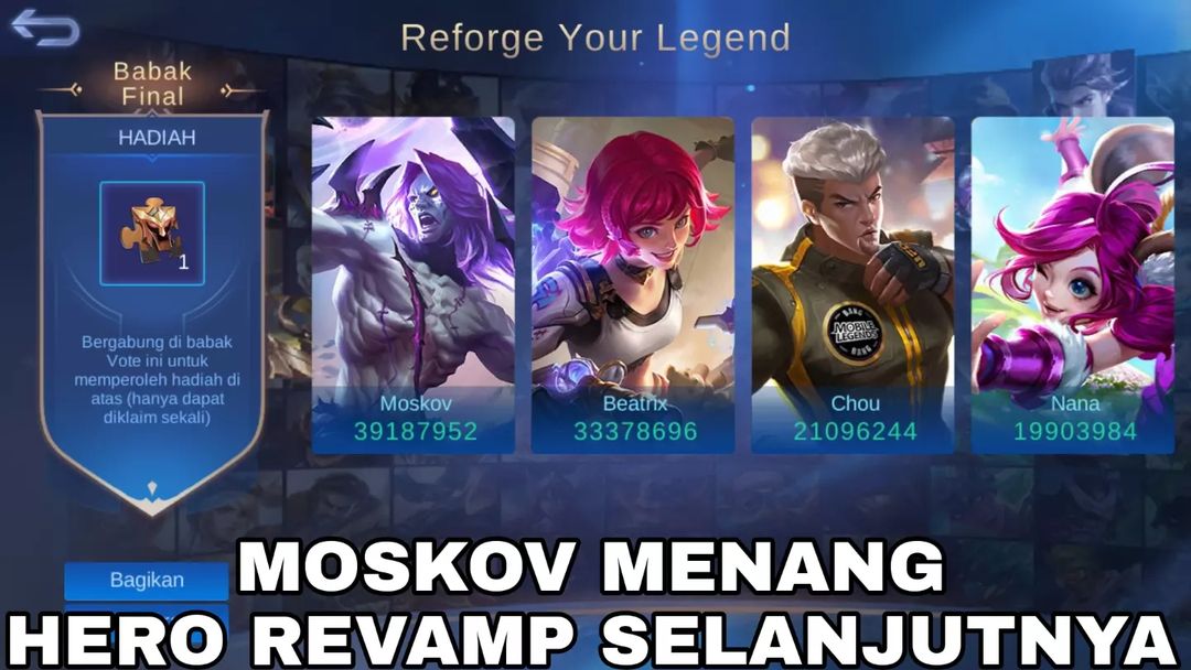 Reforge Your Legend Berakhir, Moskov Resmi Akan Dapatkan Revamp!