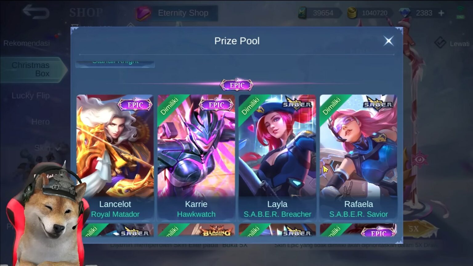 Trik Dapatkan Skin Collector dan Epic di Christmas Box Mobile Legends