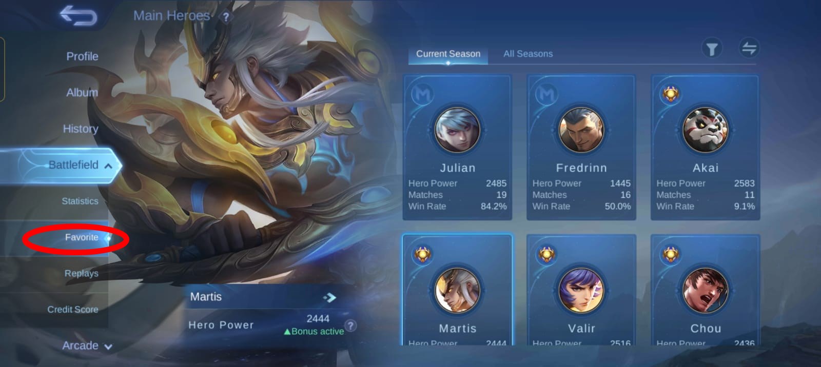 Cara Tampilkan Skin di Hero Favorite Mobile Legends, Bisa Buat Pamer!
