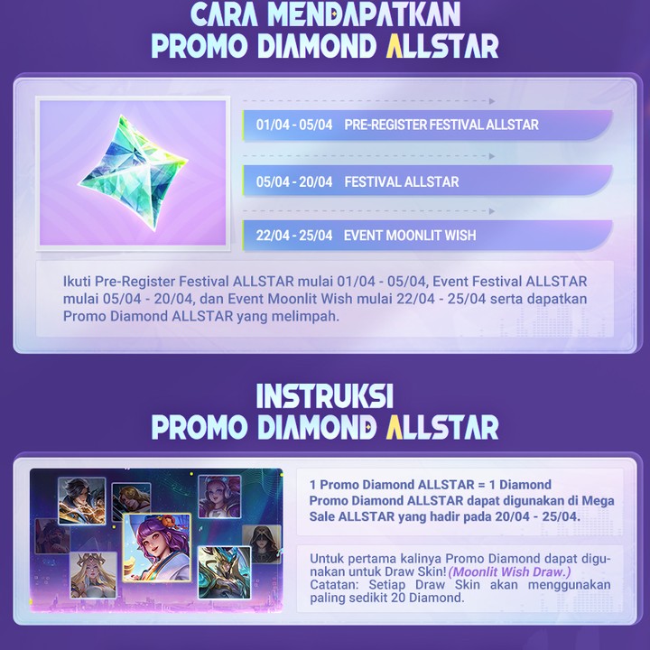 Cara Dapatkan Promo Diamond ALLSTAR Mobile Legends Gratis!