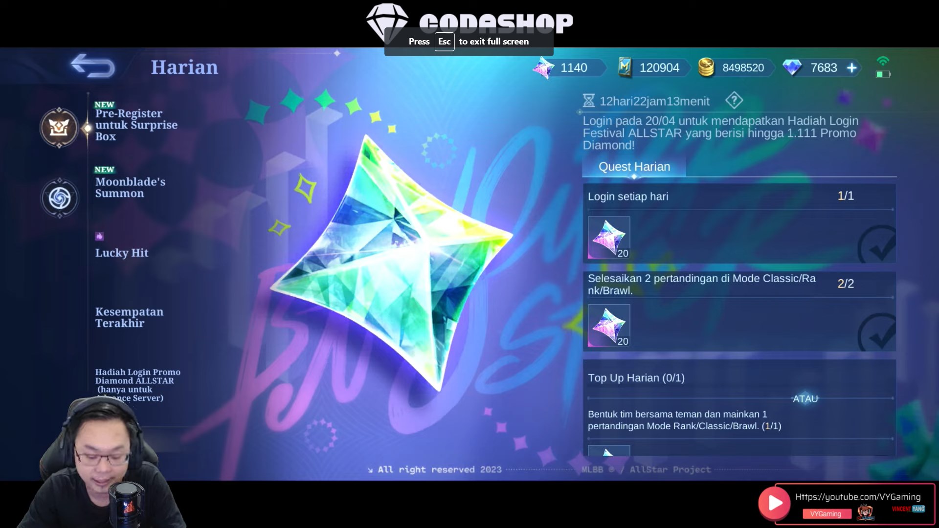 Cara Dapatkan Promo Diamond ALLSTAR Mobile Legends Gratis!