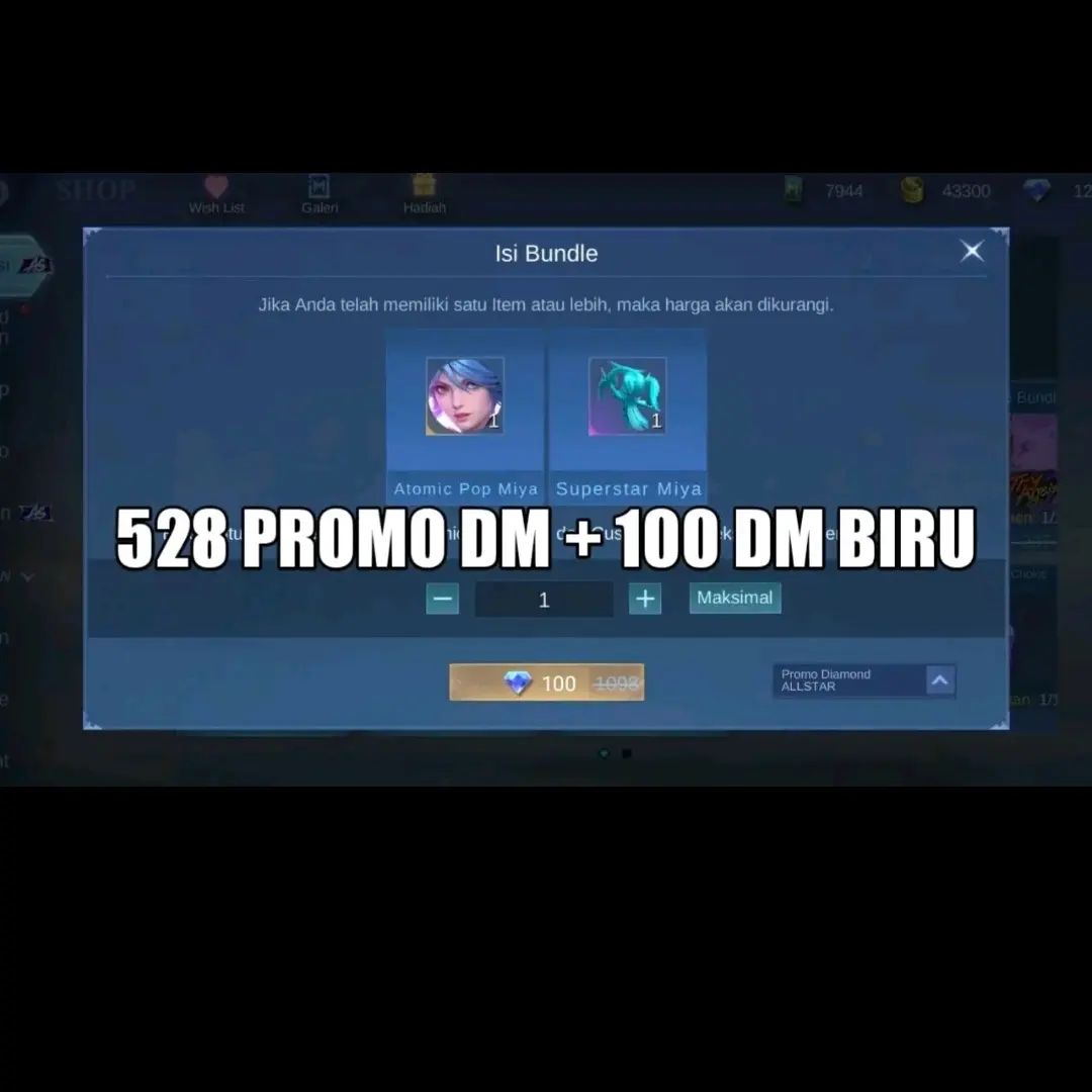 Segini Jumlah Promo Diamond yang Dibutuhkan Untuk Beli Skin di ALLSTAR MLBB