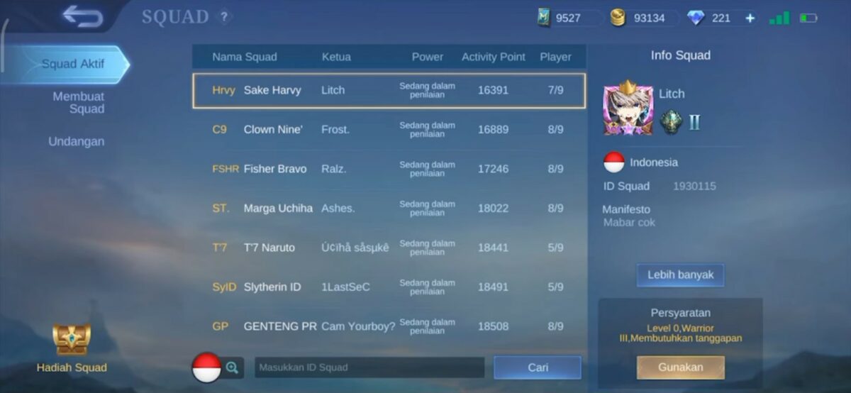 10 Nama Terkeren Buat Squad Mobile Legends Kalian | SPIN