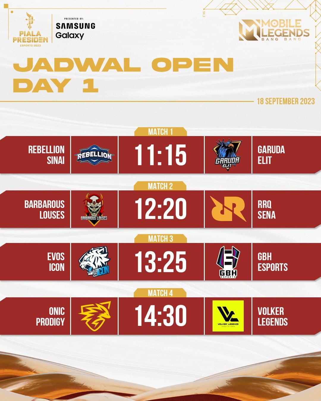 Jadwal Piala Presiden Esports MLBB Open Qualifier, Mulai Hari Ini!