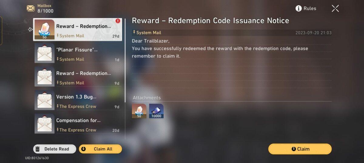 Kode Redeem Honkai Star Rail (HSR) September 2023, Segera Ambil!