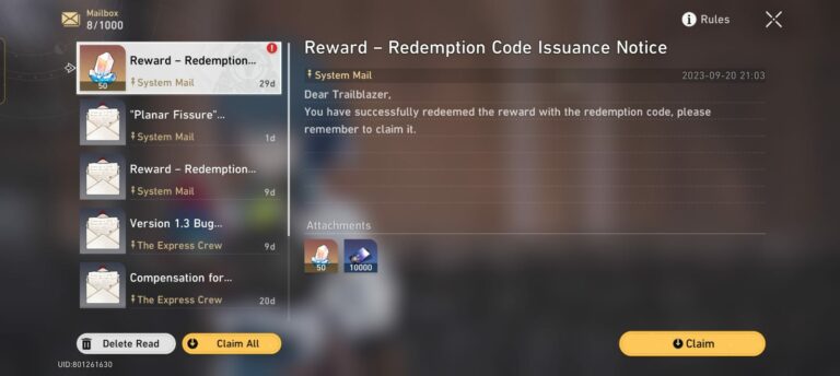 Kode Redeem Honkai Star Rail (HSR) September 2023, Segera Ambil!