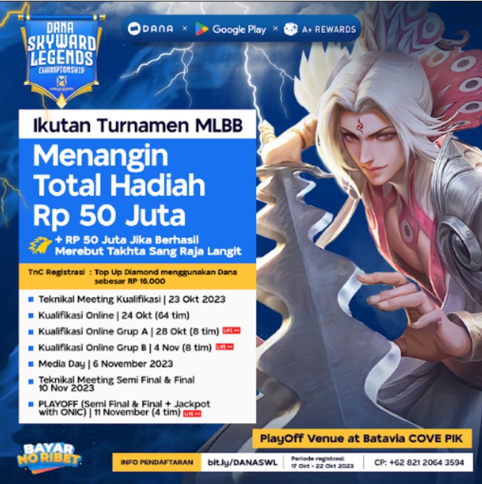 DANA & Google Play Hadirkan Turnamen MLBB Berhadiah Ratusan Juta Rupiah