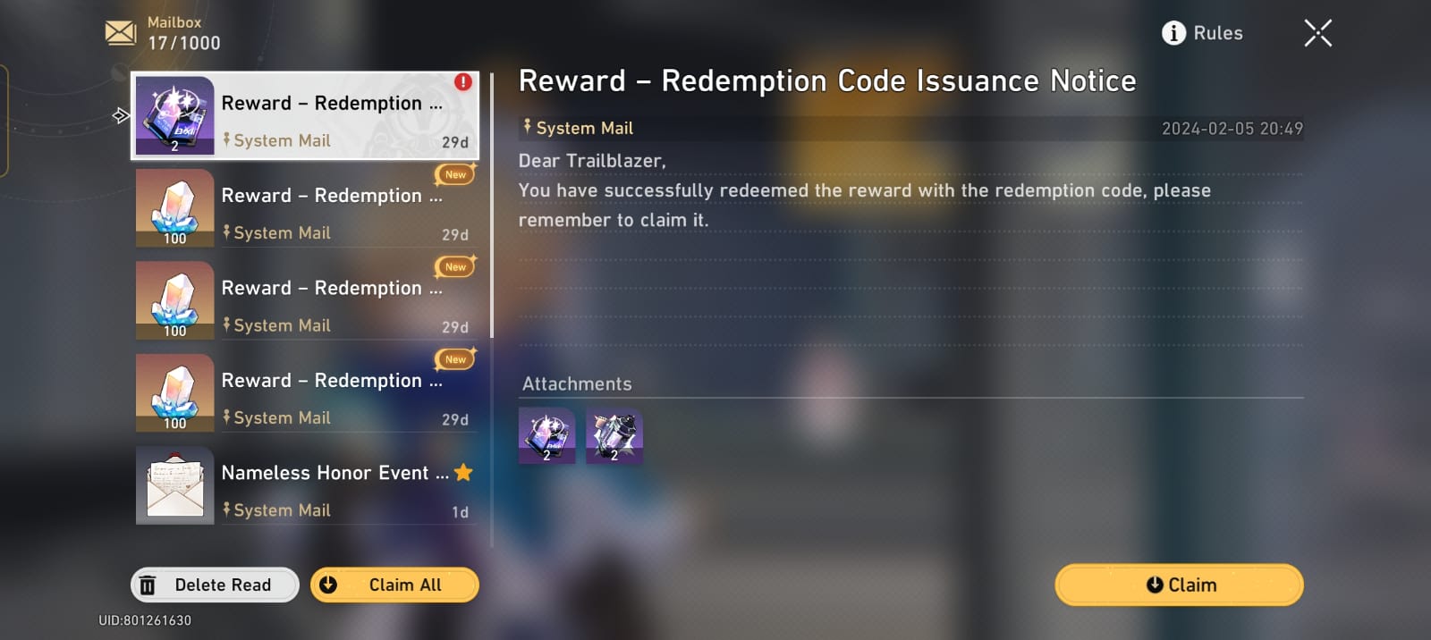 Kode Redeem HSR 300 Stellar Jades Terbaru 5 Februari 2024! | SPIN