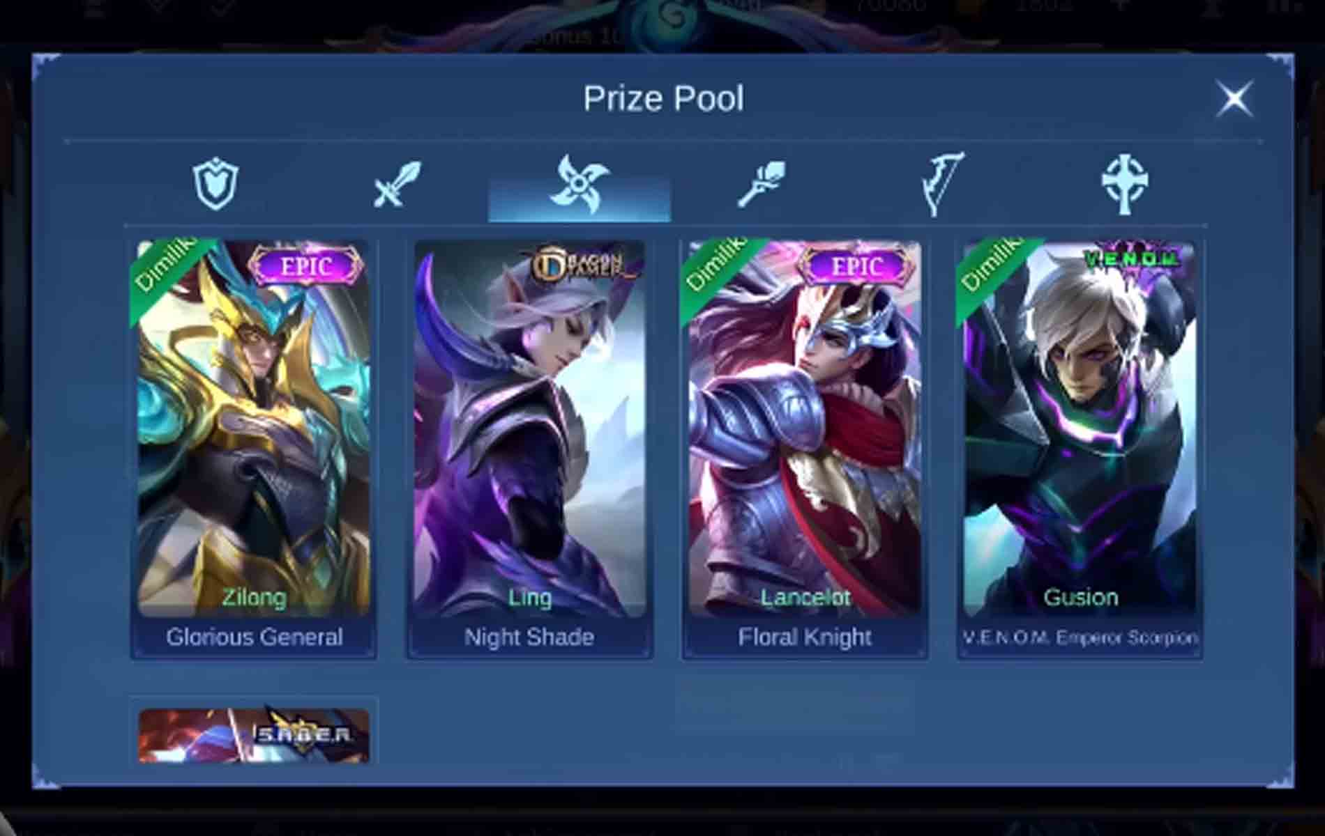 Bakal Ada Event Skin Epic Gratis Bebas Pilih Sesuai Role Kalian