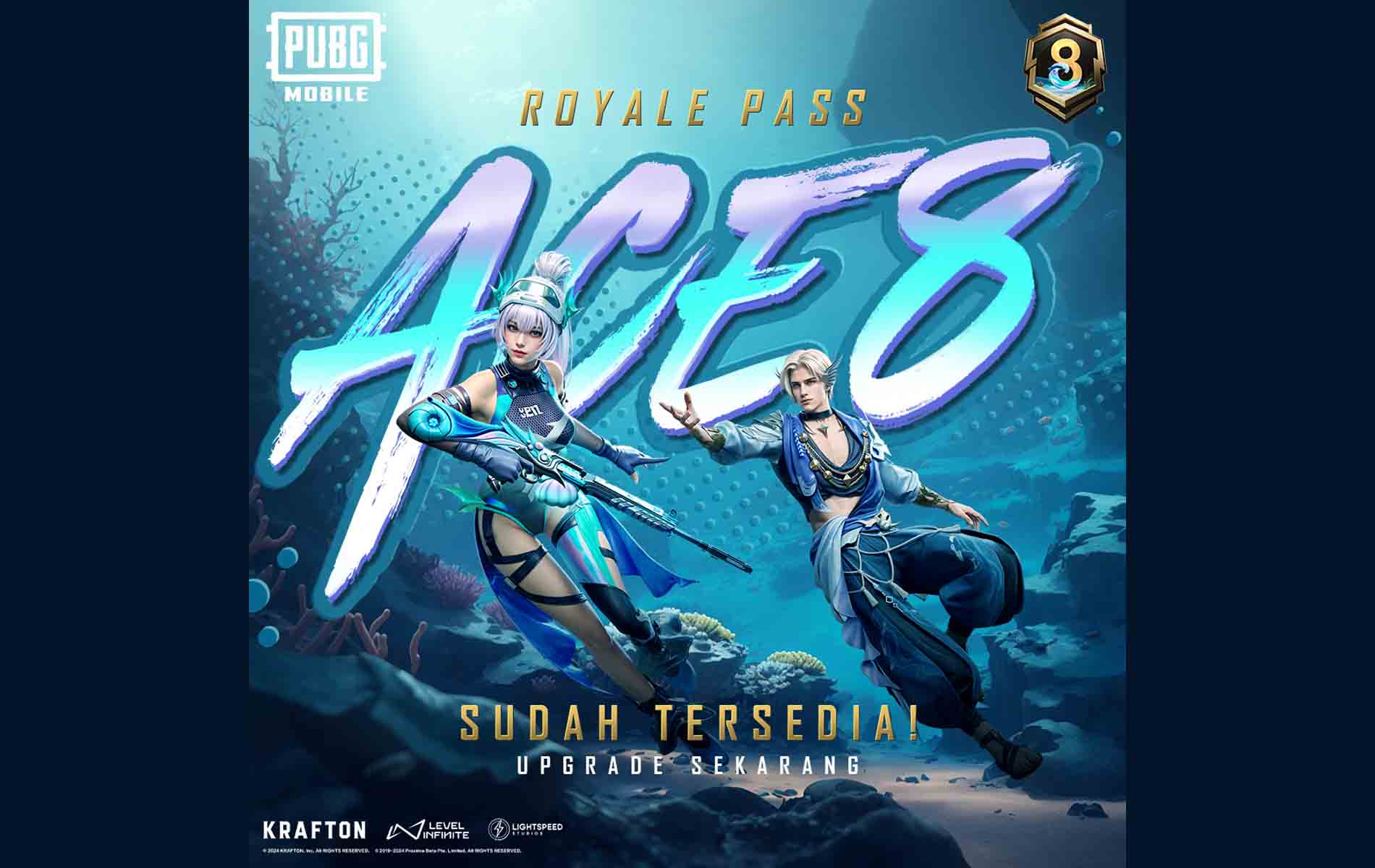 PUBG MOBILE Luncurkan Royale Pass Ace 8, Dapatkan Kostum Bertema Lautan dan Skin SLR Upgradable!