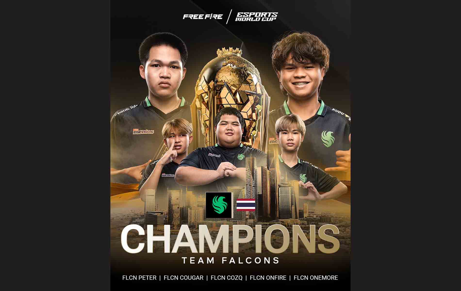 Nice Try Indonesia, Team Falcon Keluar Sebagai Juara EWC Free Fire 2024