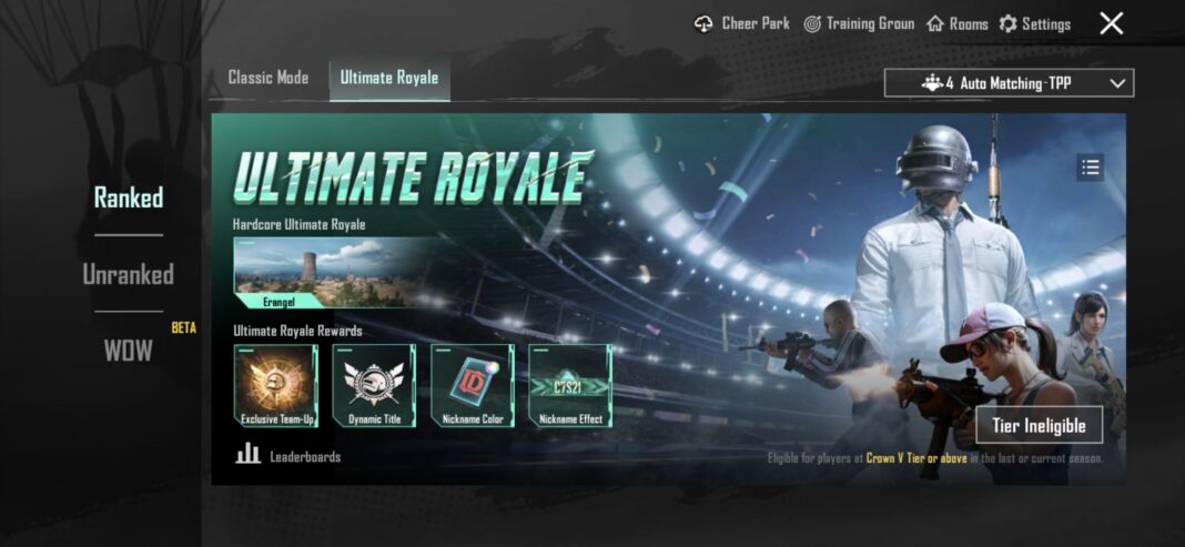 Push Rank Ultimate Royale di PUBG MOBILE, Dapatkan Kesempatan Menang ...