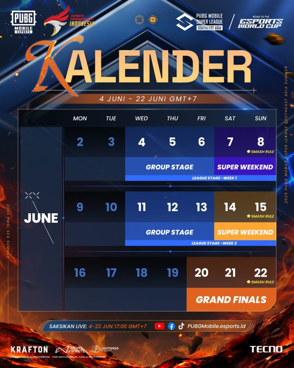 2025 PMSL SEA Summer: Roster Lengkap, Group Draw, Prize Pool, Format Turnamen, Jadwal, dan Cara ...